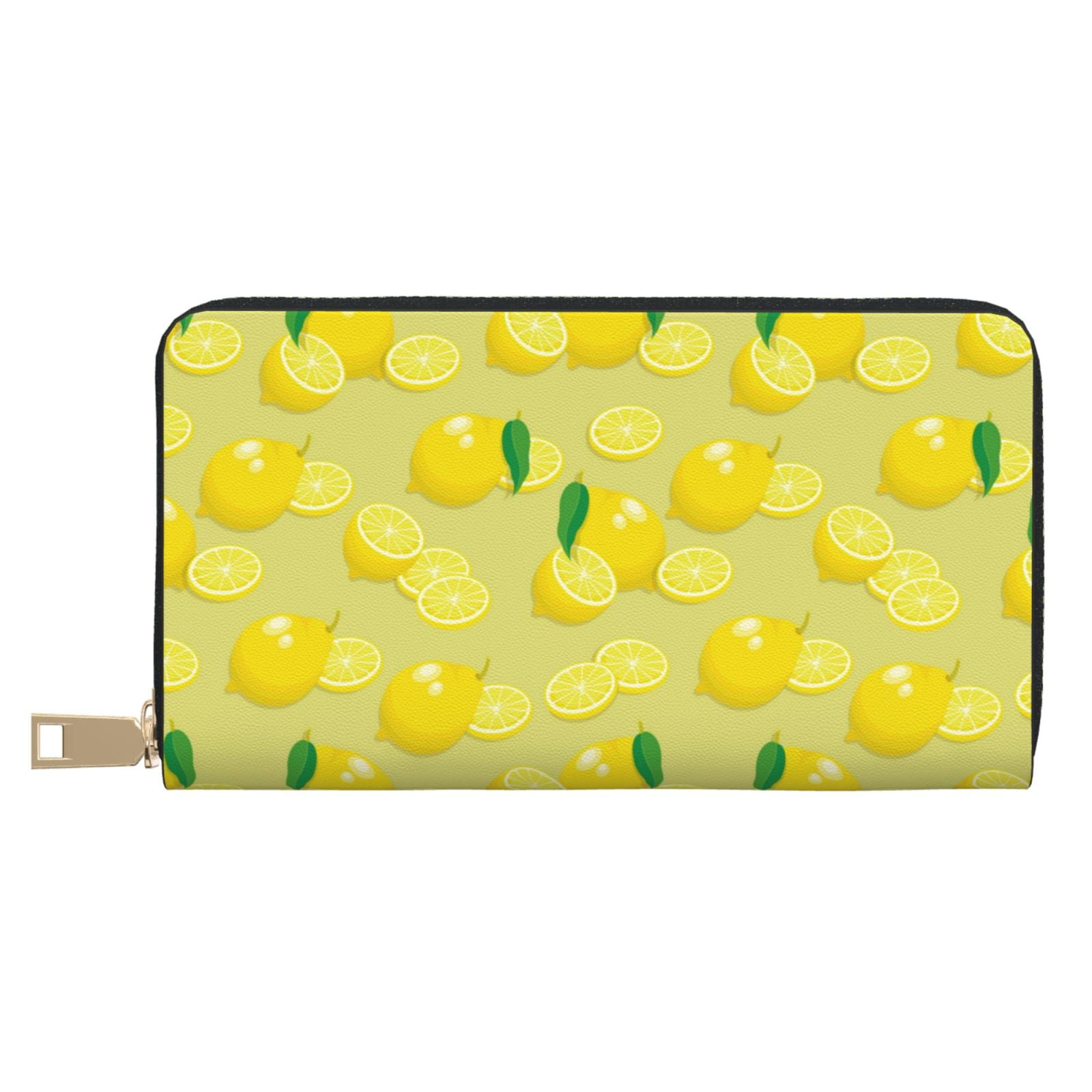 Bright Lemons Wallet Women, Leather Bifold Multi Card Wallet, Women's ...
