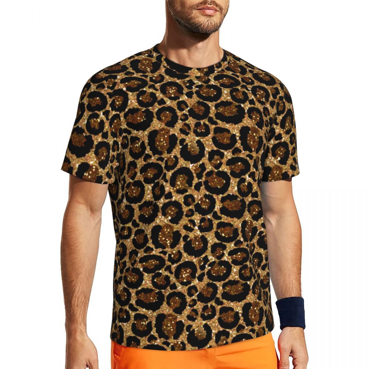 Bright Leopard Print Sports T-Shirt Summer Trendy Animal Streetwear T ...