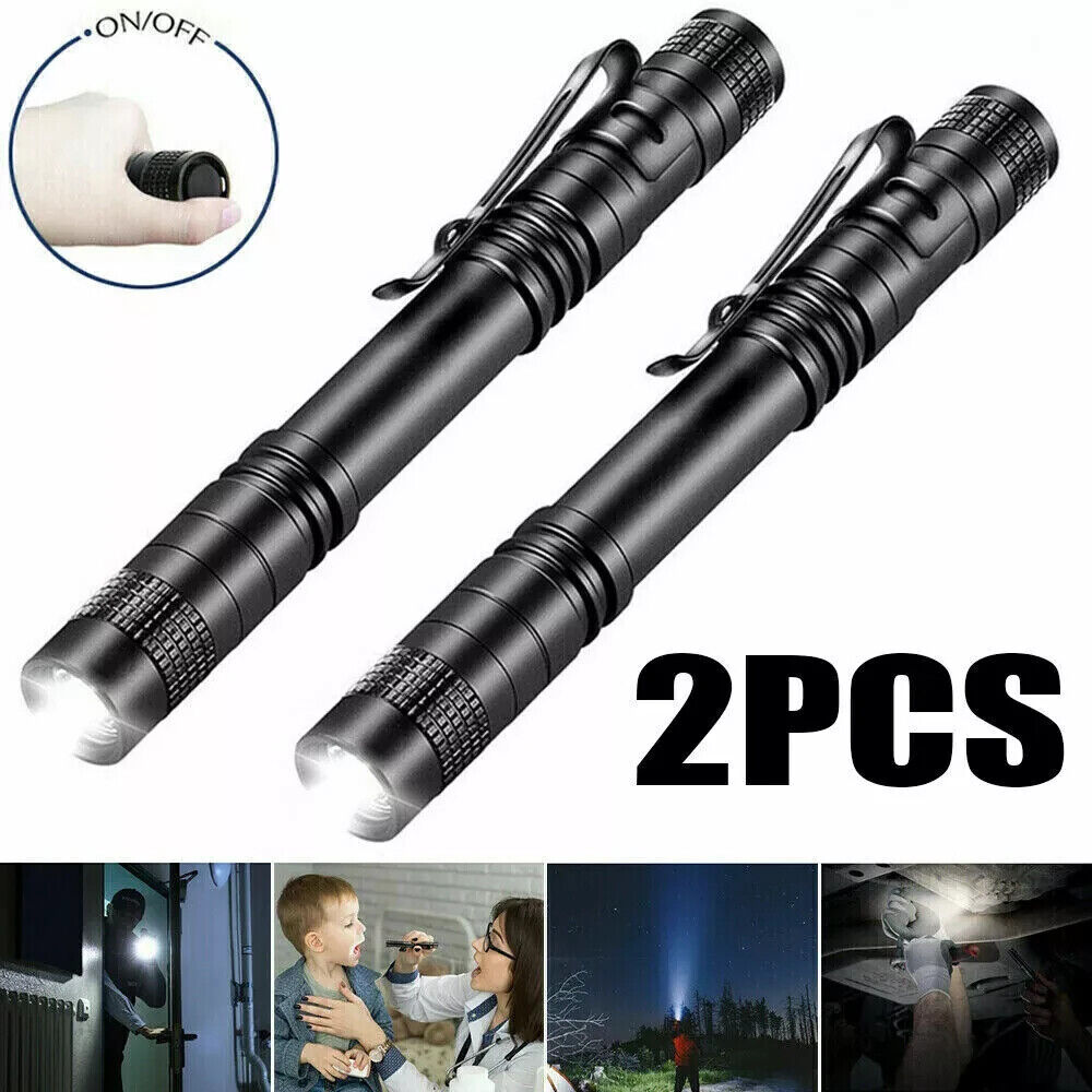 Bright Light 2 Small Size LED Flashlight IPX8 AAA Battery 200 Lumens ...