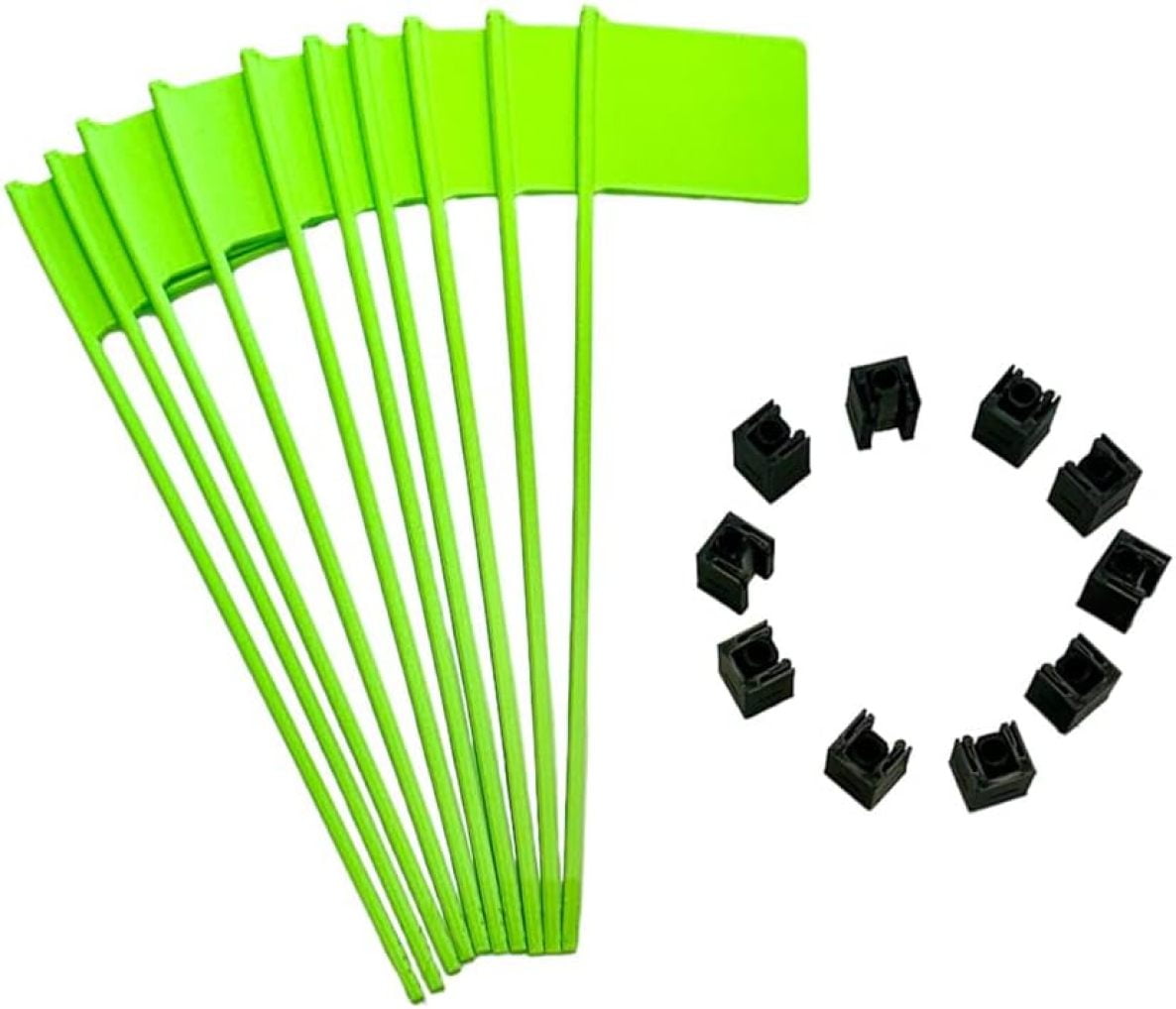 Bright Lime Green Tall Plastic 11in. Alert Office Desk Flag Up Down ...