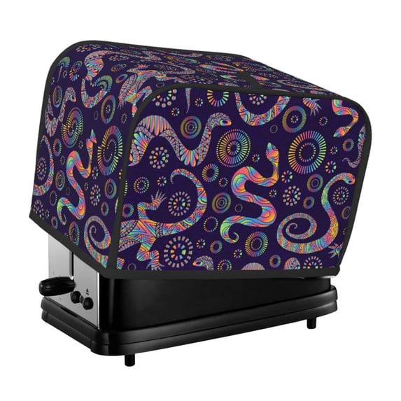 Bright Lizards And Snakes 2 Slice Toaster Cover Bread Maker Dust ...
