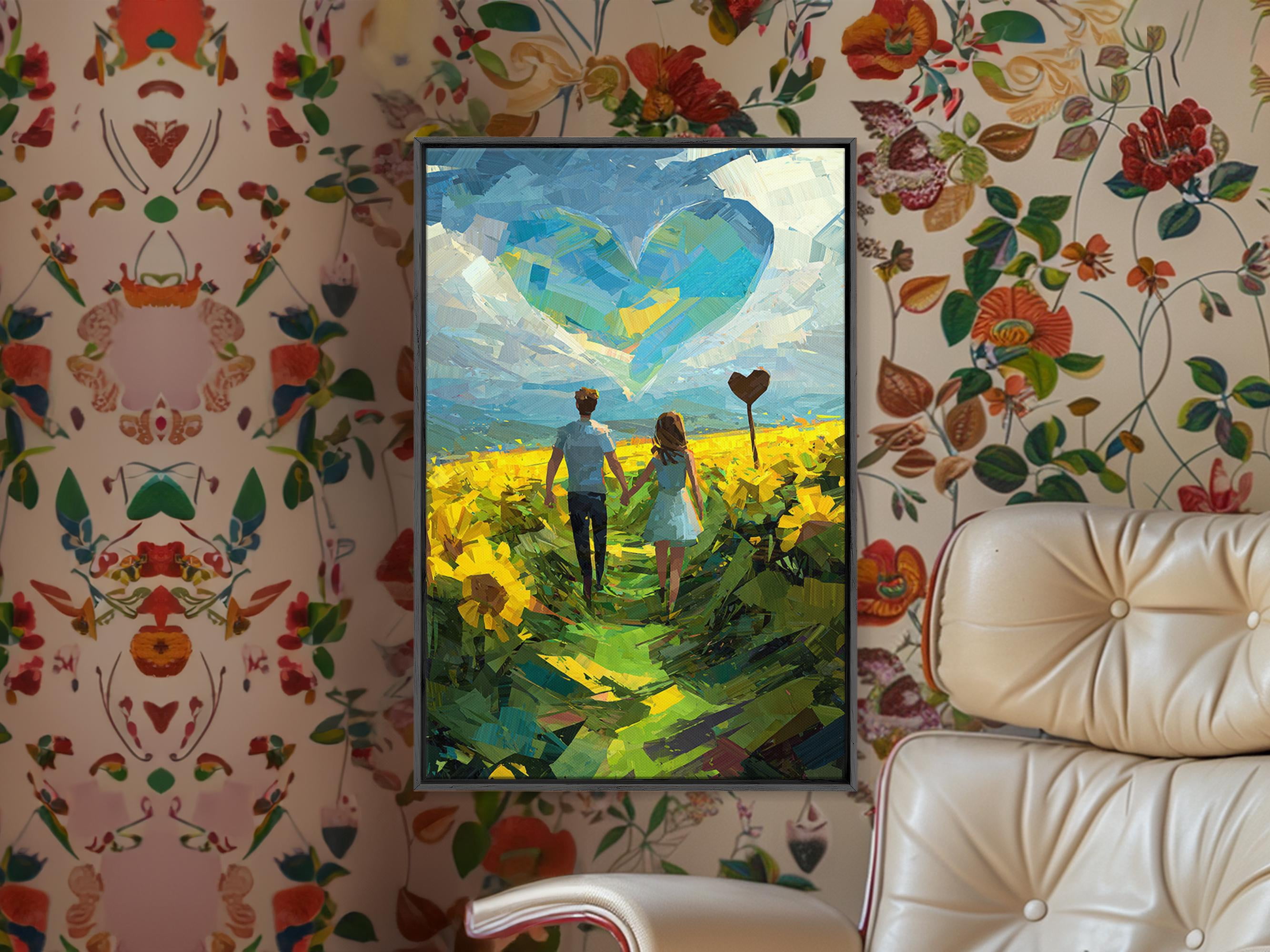 Bright Meadows Loving Spirits, Poster Vintage Style Wall Decor Physical ...