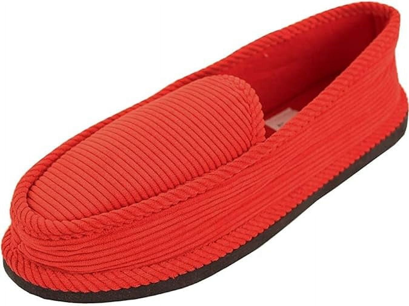 Bright Men's Comfort Casual Corduroy House Shoes Slippers Red Size 7 ...