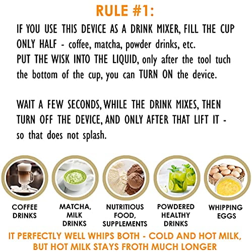 Bright Milk Frother Handheld Rechargeable | Electric Coffee Stirrer ...