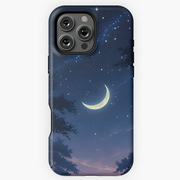Bright Moon Night Sky Celestial Design iPhone Case 11 12 13 14 15 16 17 Pro Max - Walmart.com