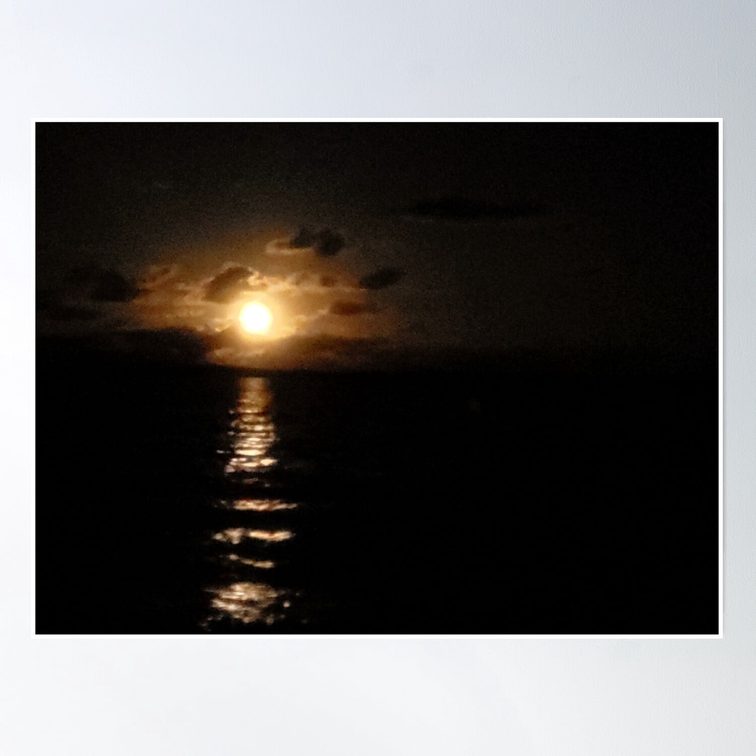 Bright Moonlight Reflection Poster Wall Art, Modern Wall Decor, 8x12 ...