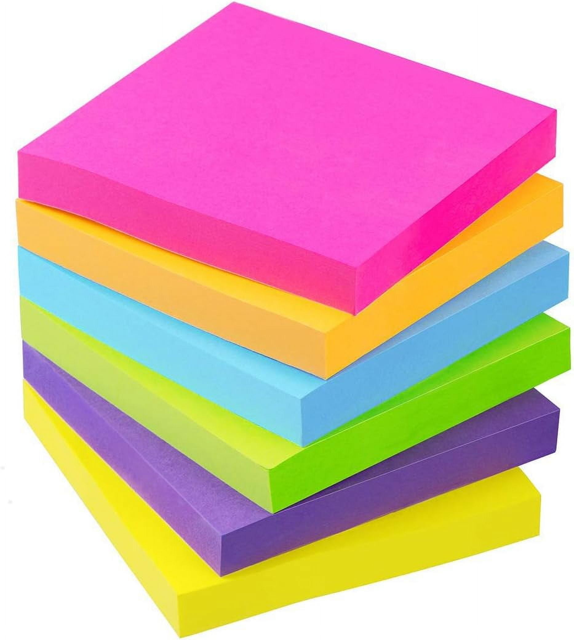 Bright Multi Colored Sticky Notes, Perfect For Office Supplies And ...