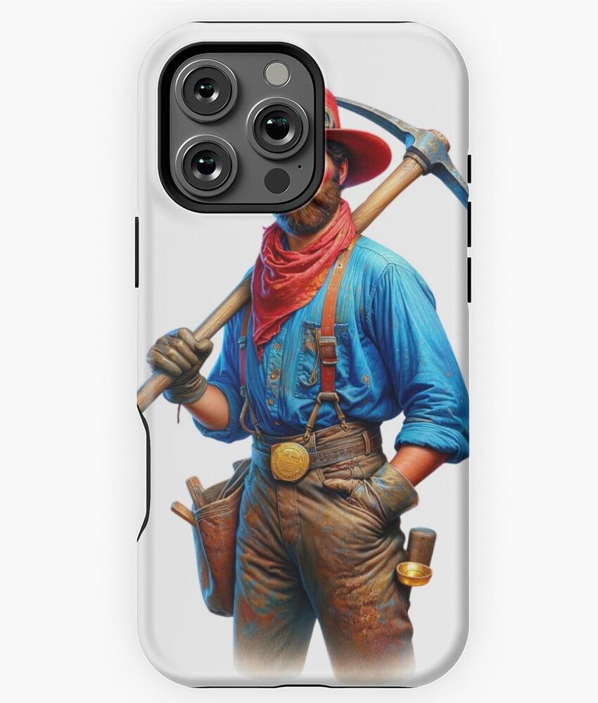 Bright Multicolored Gold Miner 1800s Phone Case for iPhone 16 15 14 13 ...