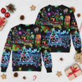 Bright Neon Lighting Ugly Christmas Sweater, Santa Claus Neon Christmas ...