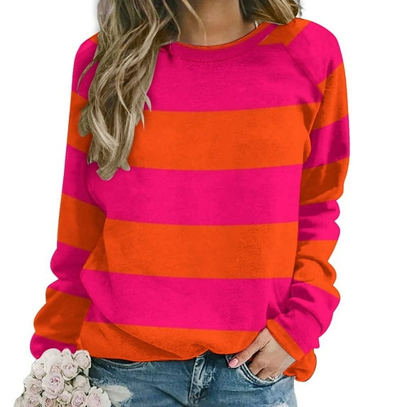 Bright Neon Pink And Orange Horizontal Cabana Tent Stripes Hooded ...