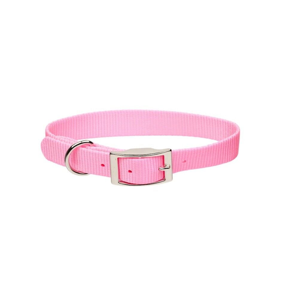Bright Neon Pink Dog Collars Double Thick Nylon Strong Metal Buckle ...