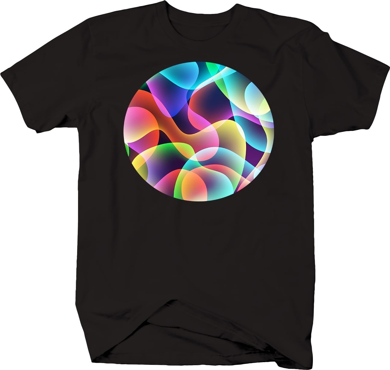 Bright Neon Swirls Shirts for Big Men 3XL Black - Walmart.com