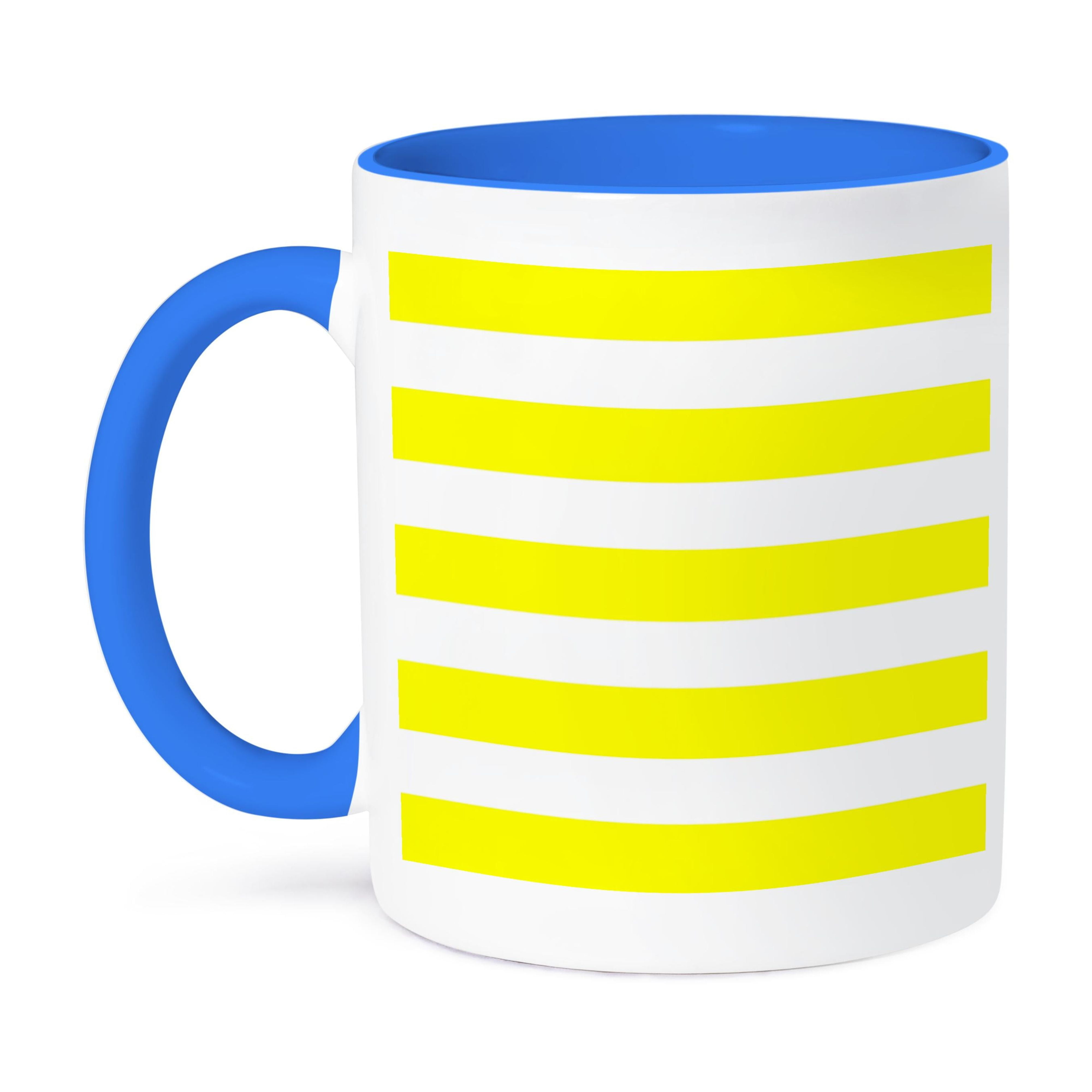 3dRose, Bright Neon Yellow and White Stripes Pattern - horizontal ...