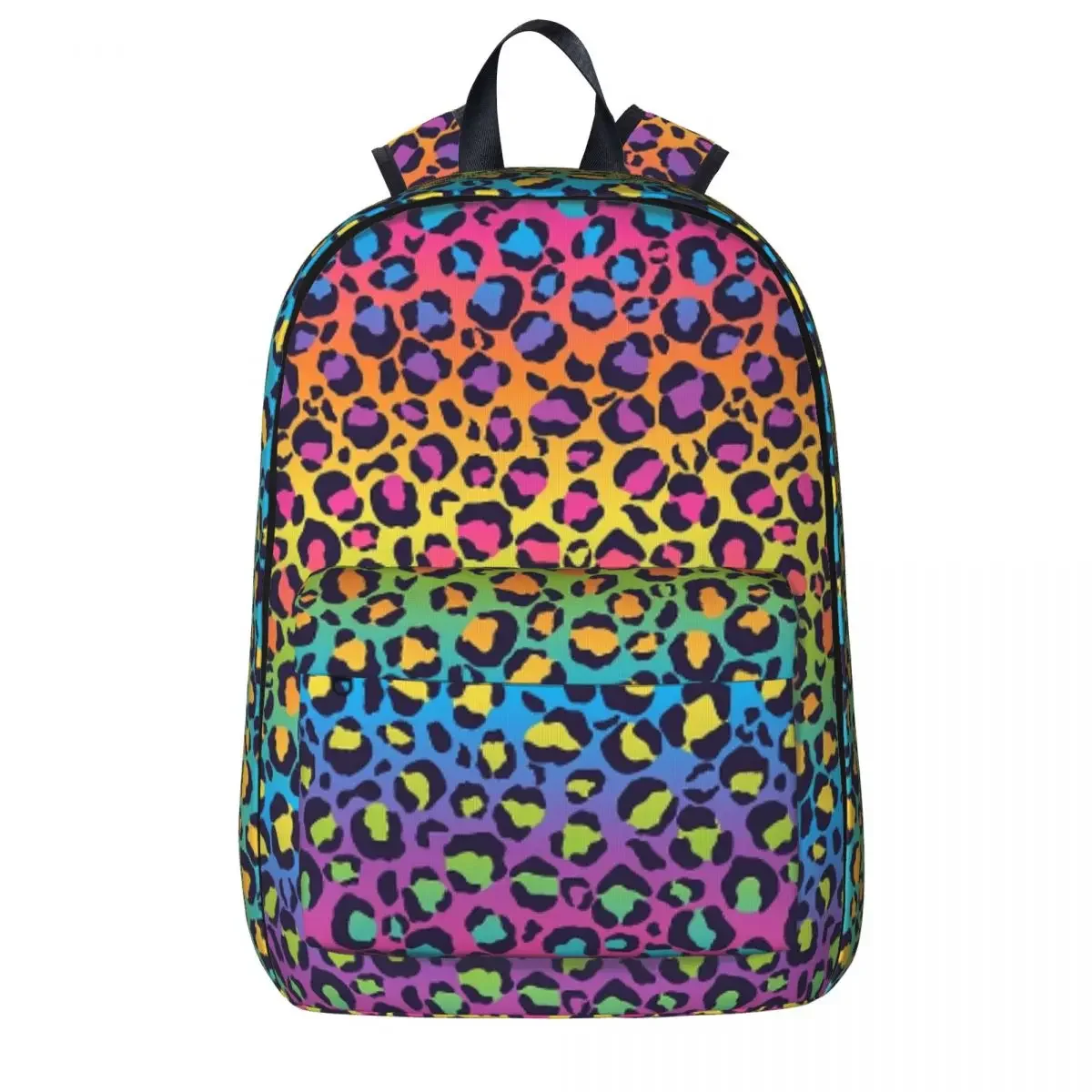 Bright Ombre Gradient Leopard Print Pattern Backpacks Student Book bag ...