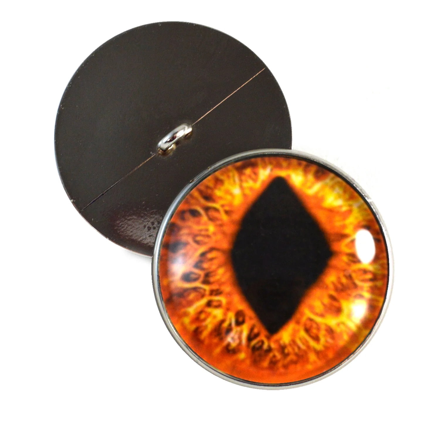 Bright Orange Cat Dragon Sew-On Button Glass Eyes - Walmart.com