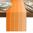 Bright Orange Ombre Table Runner, Amber Wood Grain Stripes Rustic ...