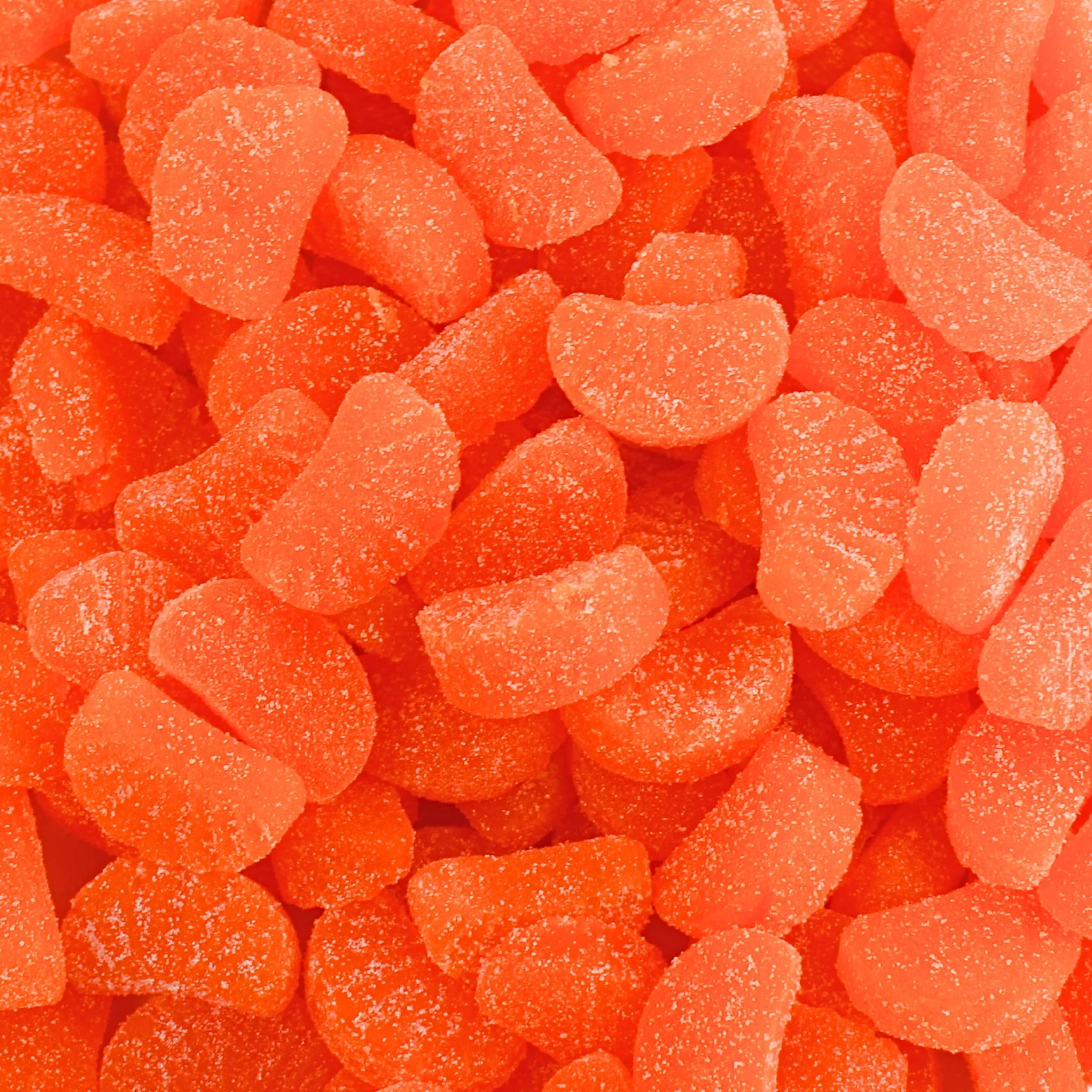 Bright Orange Slices Candy BCF26 - Sugar Dusted Fruit Shaped Jellies ...