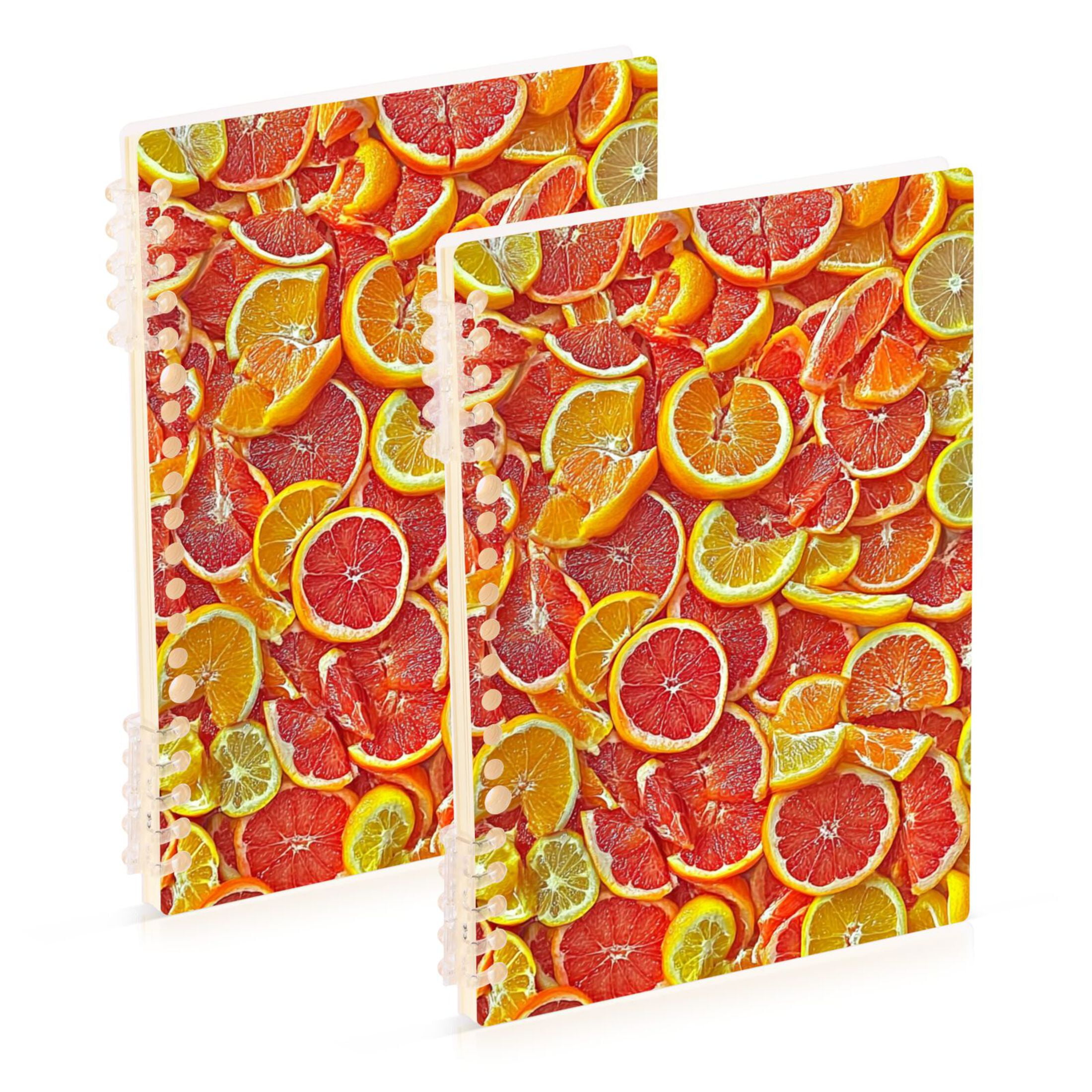 Bright Orange and Lemon Lined Spiral Journal Notebook 60 Pages A5 ...