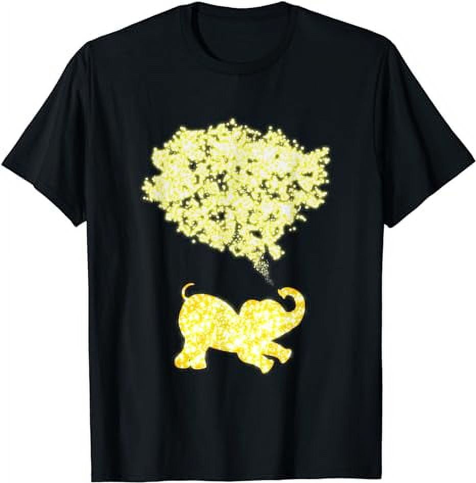 Bright Pale Yellow Elephant Cute Baby Tusker Animal Lover T-Shirt ...