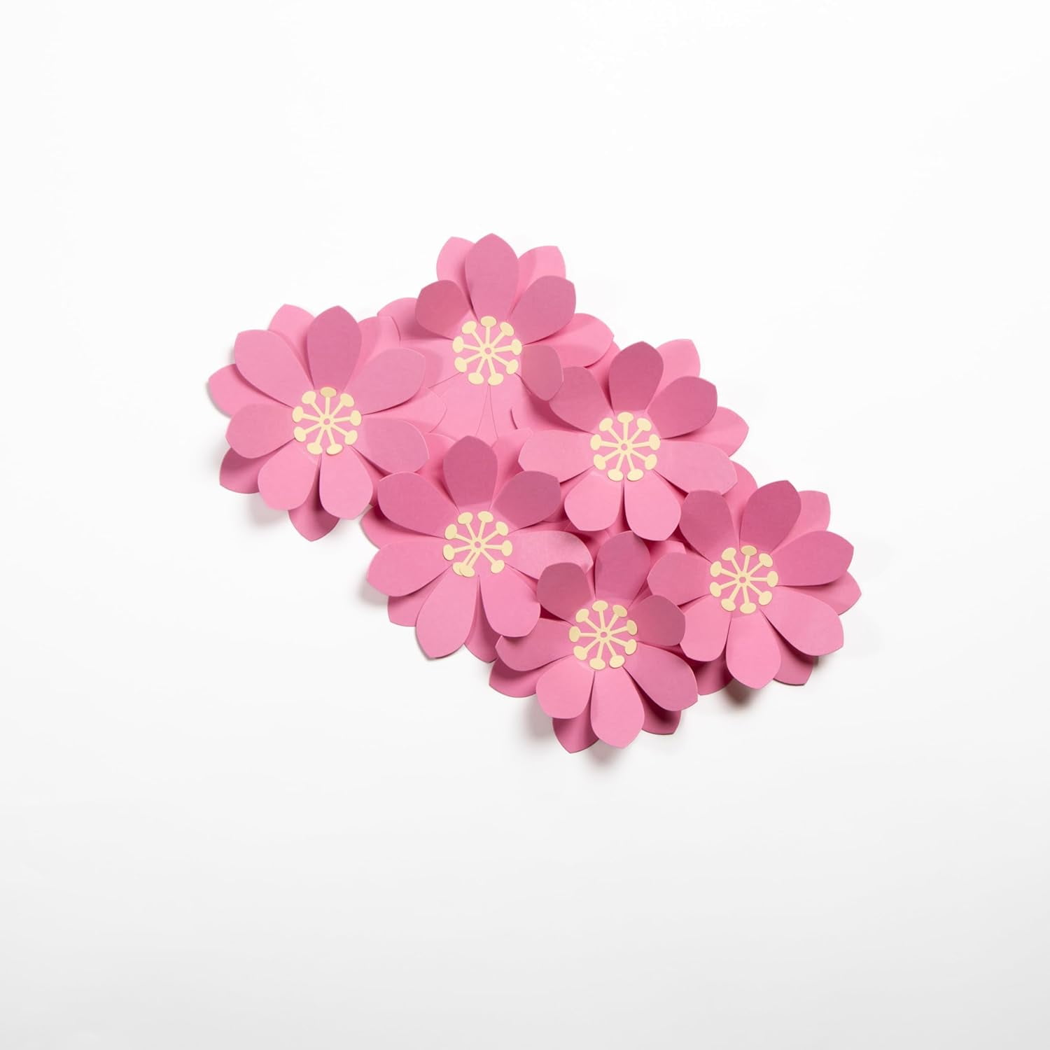 Bright Paper Flower Cutouts For An Easy Wall Decoration - 8 Pcs, Light ...