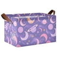 Bright Pastel Moons Pattern Collapsible Storage Bin Open Home Shelf ...
