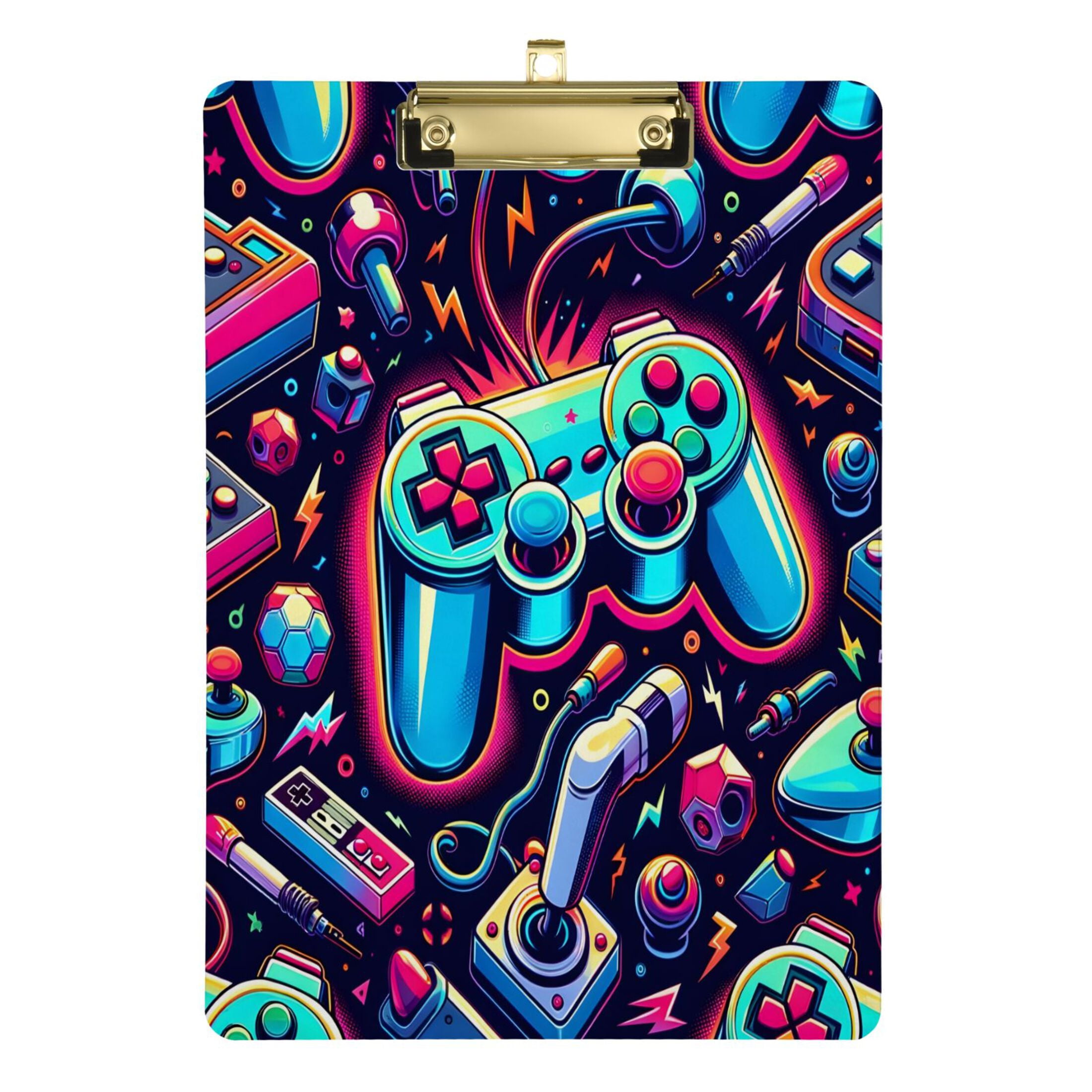 Bright Pattern with Game Acrylic Clipboards A4 Standard Letter Size ...