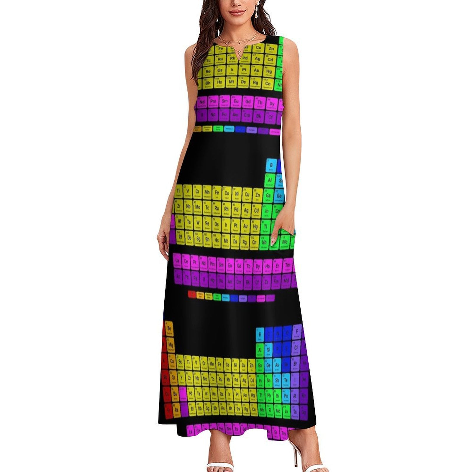 Bright Periodic Table Long Dress Women dresses summer dress for women ...