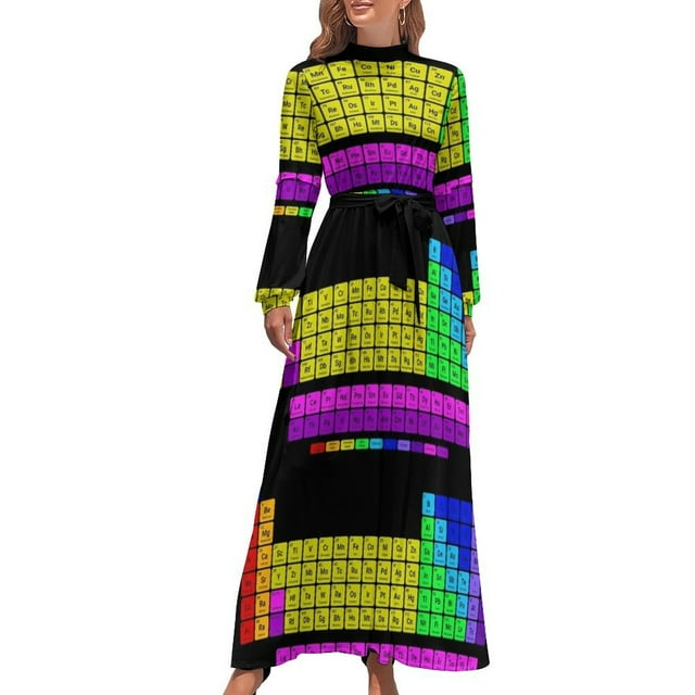 Bright Periodic Table Long Dress dress dresses purple dress elegant and ...