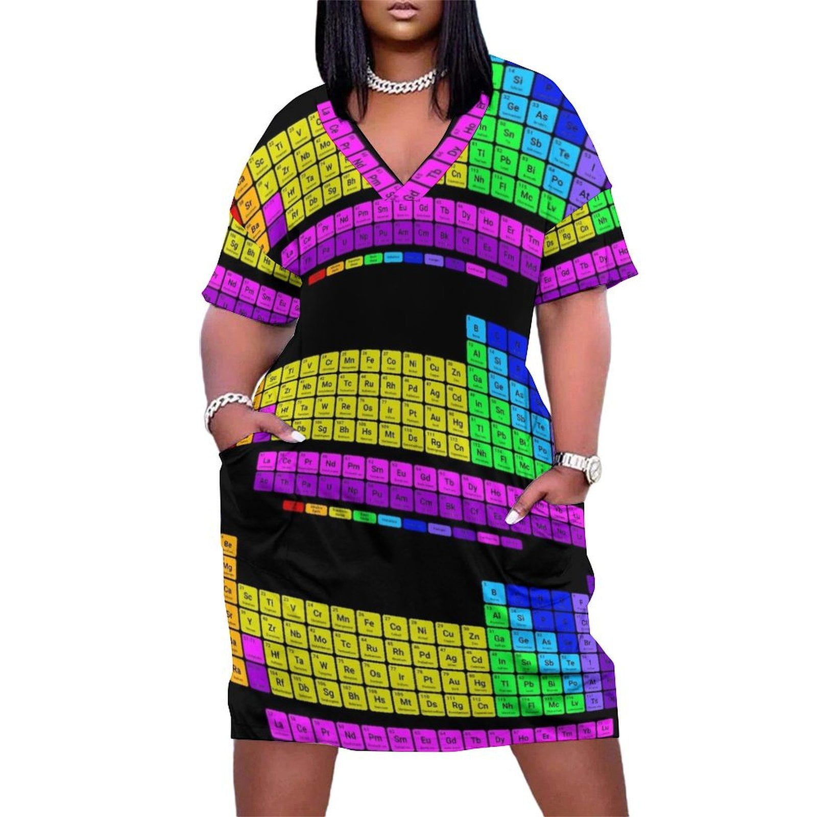 Bright Periodic Table Loose Pocket Dress wedding dresses for woman ...