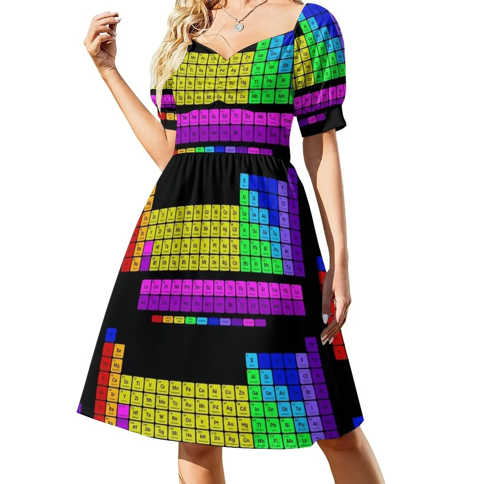 Bright Periodic Table Short-Sleeved Dress dress dresses birthday dress ...