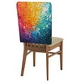 Bright Petals Chair Back Covers Set of 4 Abstract Colored Petals Swirls ...