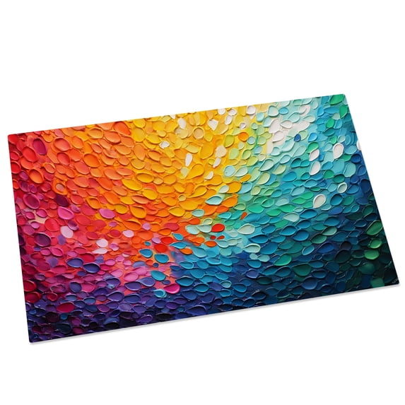 Bright Petals Door Mat 18x30 Inch Abstract Colored Petals Swirls ...