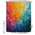 Bright Petals Shower Curtain for Bathroom, Abstract Colored Petals ...