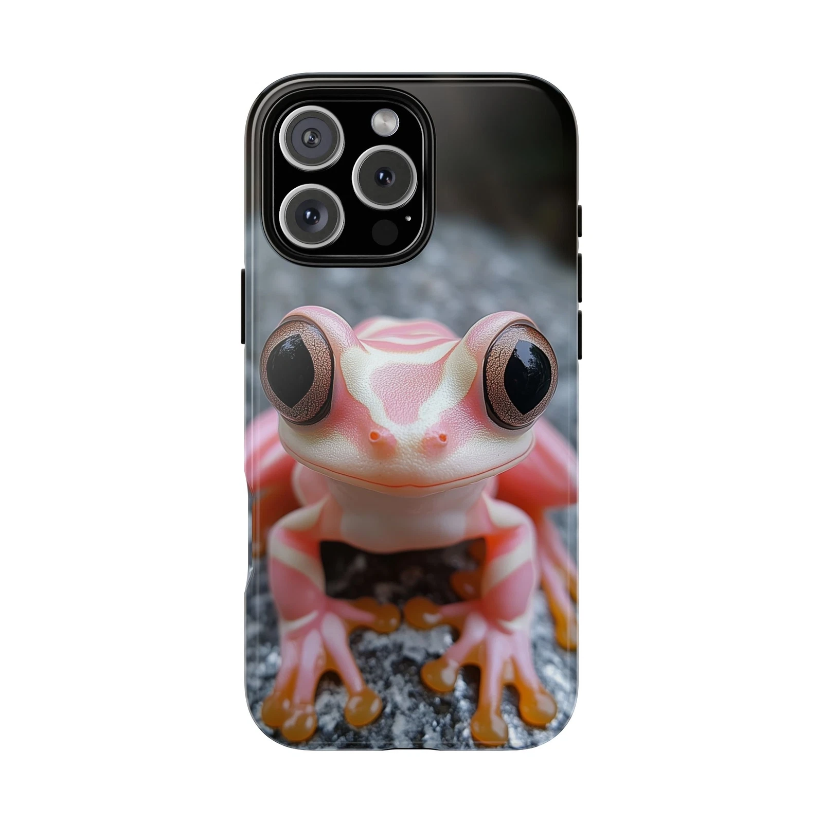 Bright Pink Frog in Nature Artwork Phone Case for iPhone 11 to 17 ...