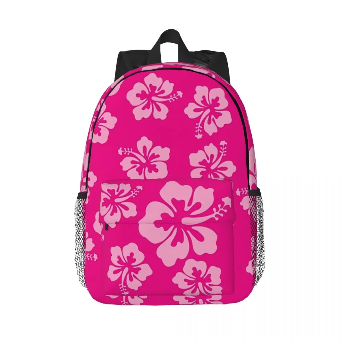 Bright Pink Hibiscus Hawaiian Flower Aloha Backpacks Bookbag Bag Laptop ...