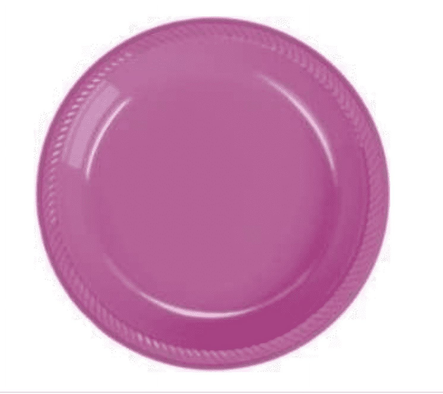 Plastic Plates 7 in. - Bright Pink 20/pkg. - Walmart.com