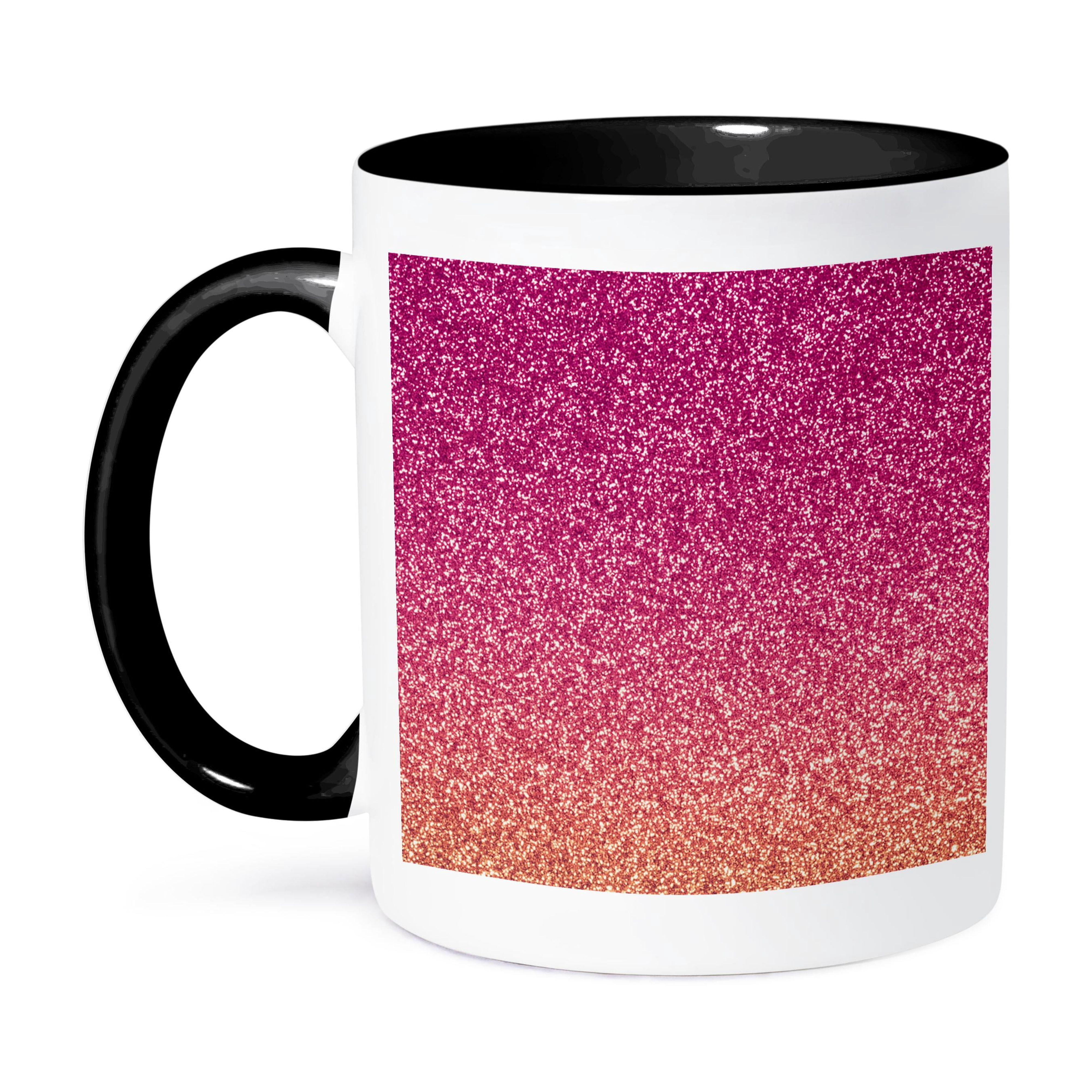 3dRose, Bright Pink To Light Pink Faux Digitally Printed Pink Glitter ...