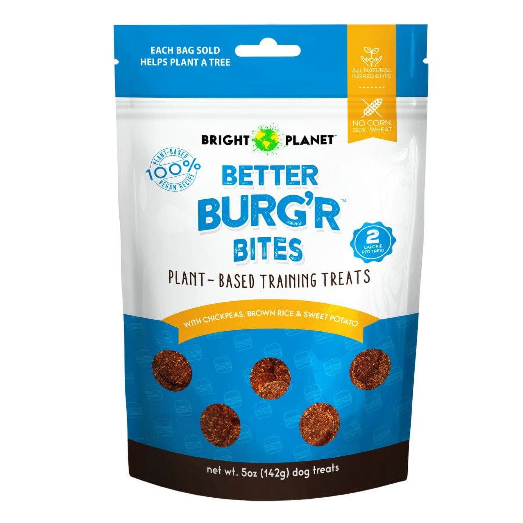Bright Planet Pet Better Burg'r Bites Dog Treat, 5 oz - Walmart.com