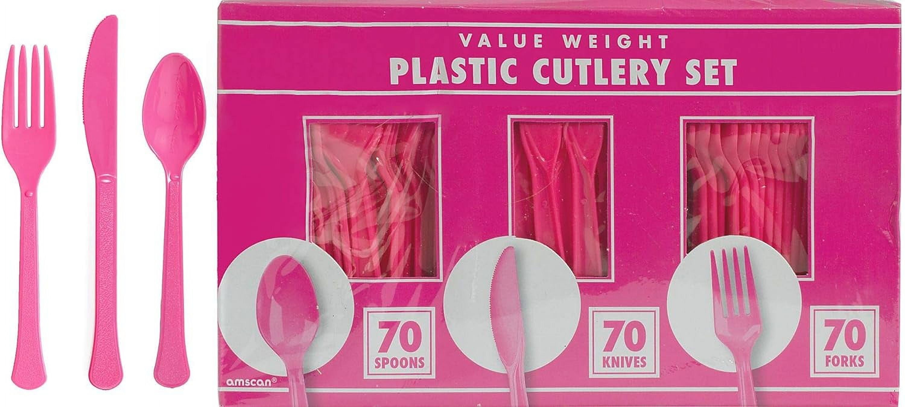 Bright Plastic Heavy Weight Assorted Cutlery (200 Count) - Premium ...