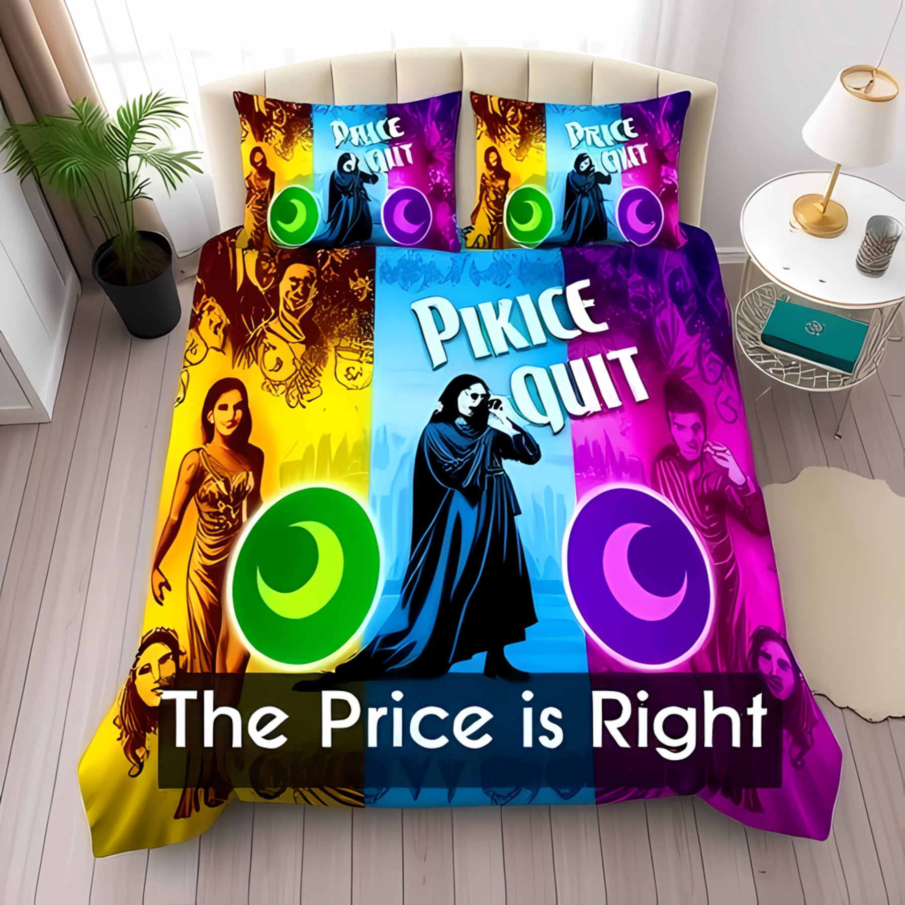 Bright & Playful 3-Piece Duvet Cover Set - Game Show Theme "The Price ...