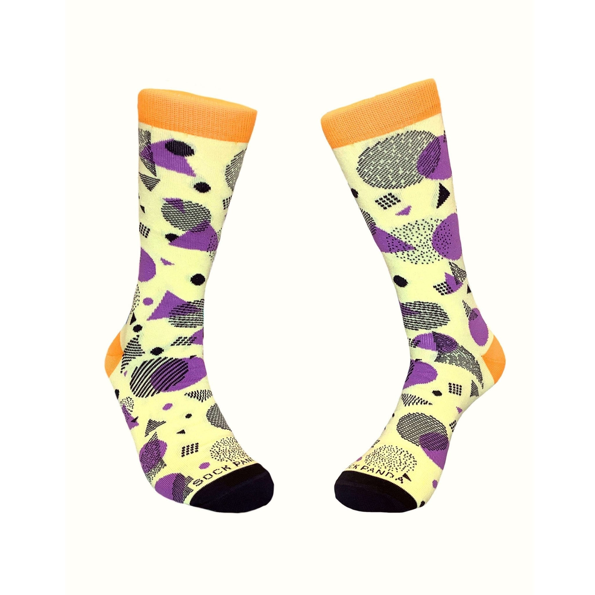 Bright Pop Art Yellow and Purple Patterned Socks from the Sock Panda ...