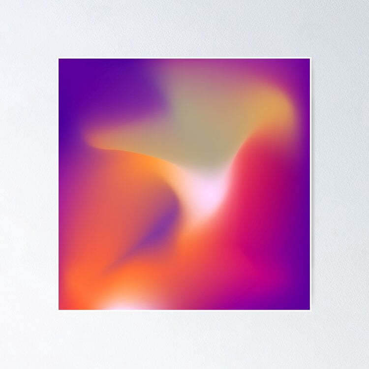 Bright Purple Red Orange Gradient Poster- Unframed Poster | Wall Art ...