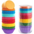 Bright Rainbow Standard Cupcake Liners Solid Colorful Paper Baking Cups ...