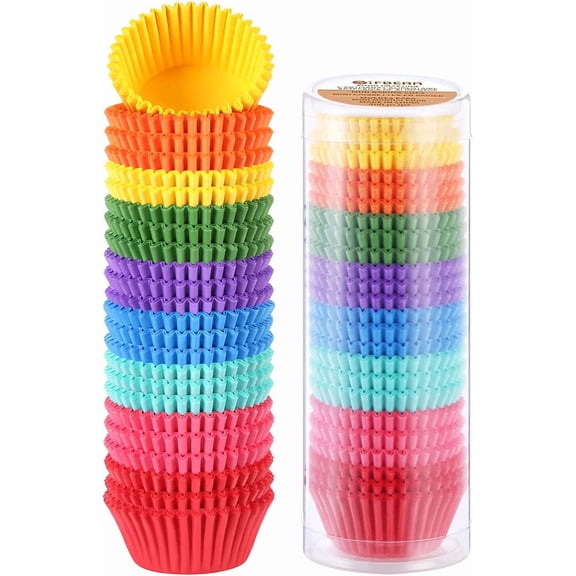 Rainbow Print Cupcake Liners (25pcs, Standard Size) Grease Resistant ...