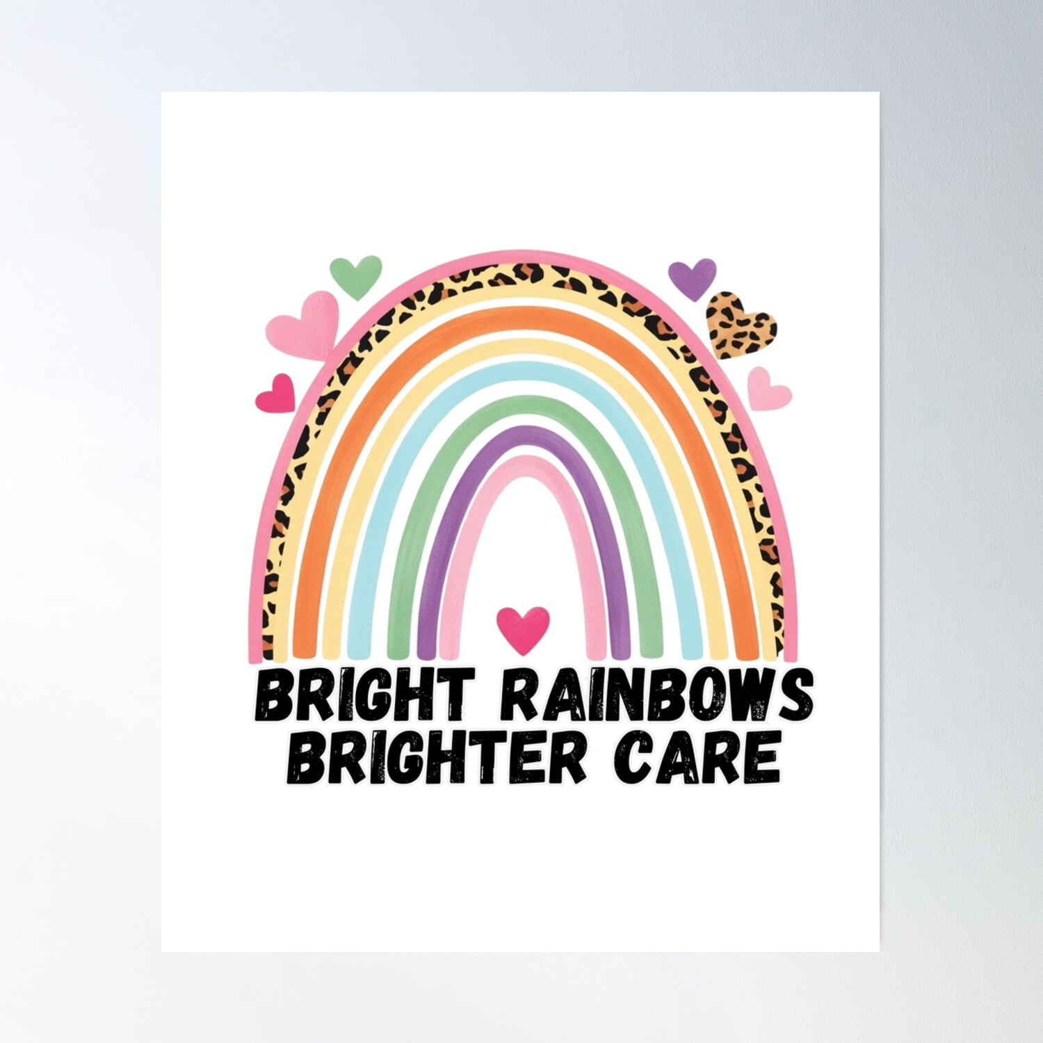 Bright Rainbows, Brighter Care" T-Shirt/Nurses Day/Nurse Rainbow Design ...