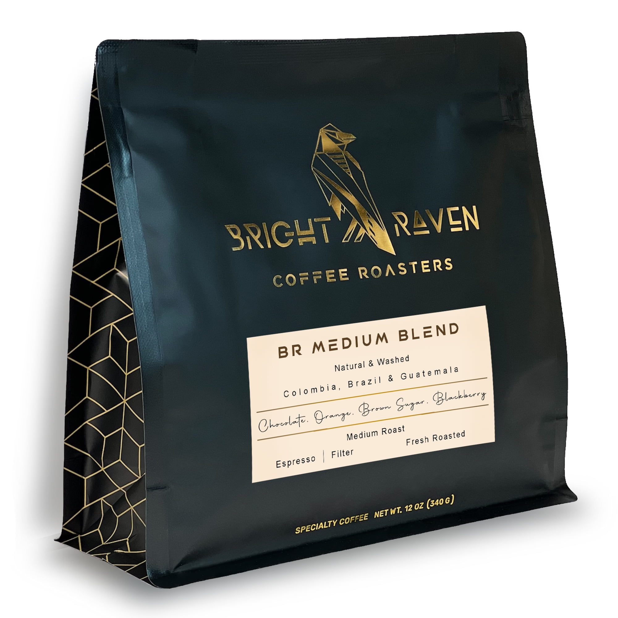 Bright Raven Coffee Roasters – BR Medium Blend, Whole Bean Coffee ...