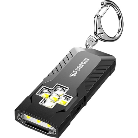 Bright Rechargeable Keychain Flashlight with Clip & Magnetic Base, Mini ...