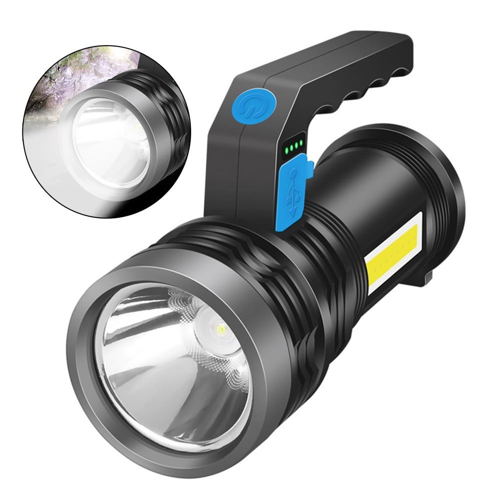 Bright Rechargeable Searchlight Handheld LED Flashlight Tactical ...