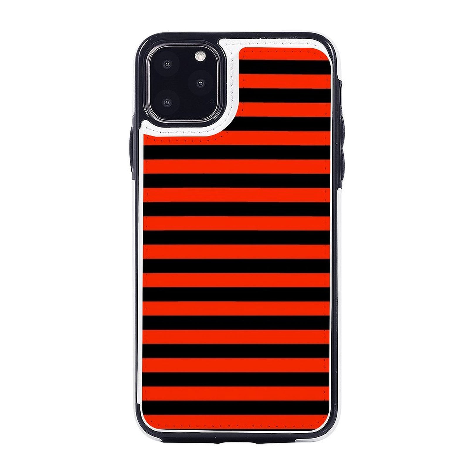 Bright Red And Black Horizontal Stripes Leather Wallet Case for iPhone ...