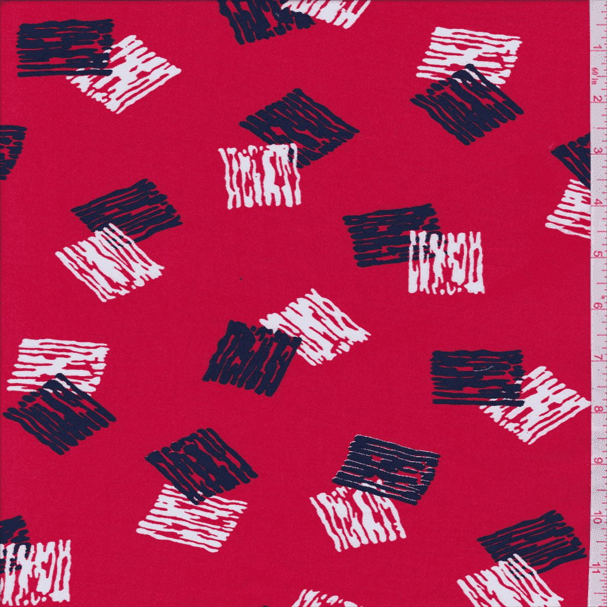 Bright Red Block Sateen, Fabric By the Yard - Walmart.com